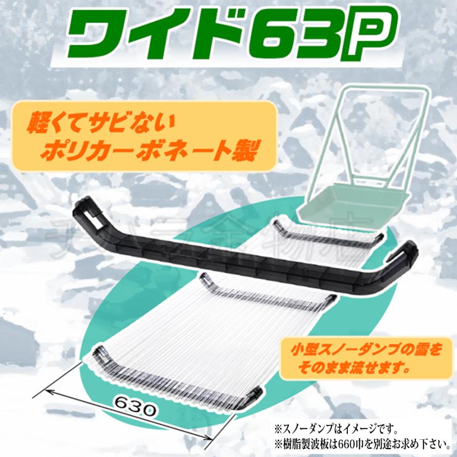 雪おろしワイド63P SD-63P 3本セット 金具 最大幅630 ポリカーボネート 雪対策 : チハラ金物店ヤフーショップ - 通販 - Yahoo!ショッピング