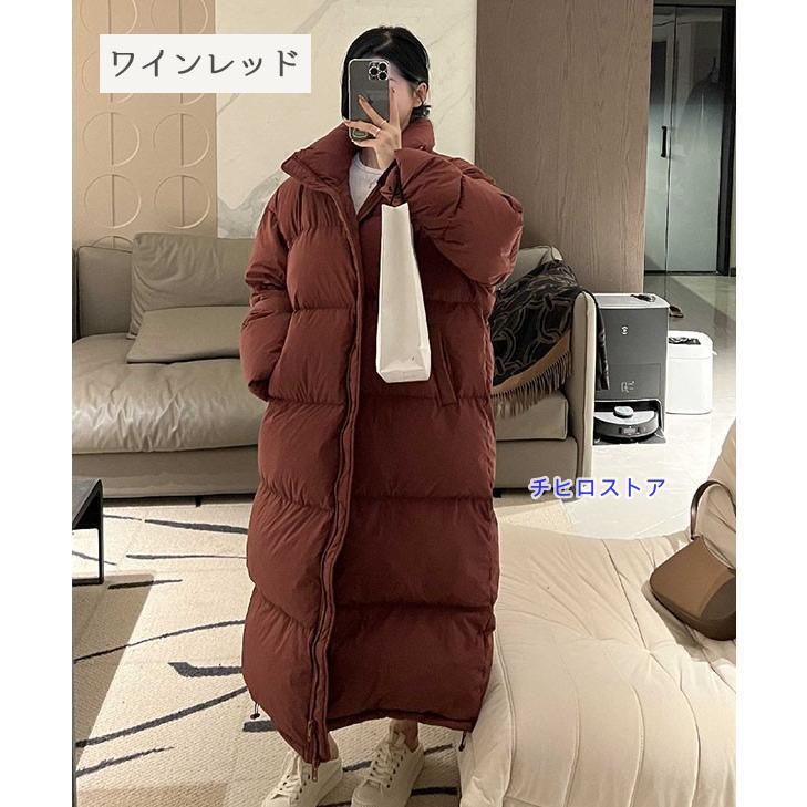 ベンチコート 大きめ ゆったり フード無し 90%ダウン ダウンコート