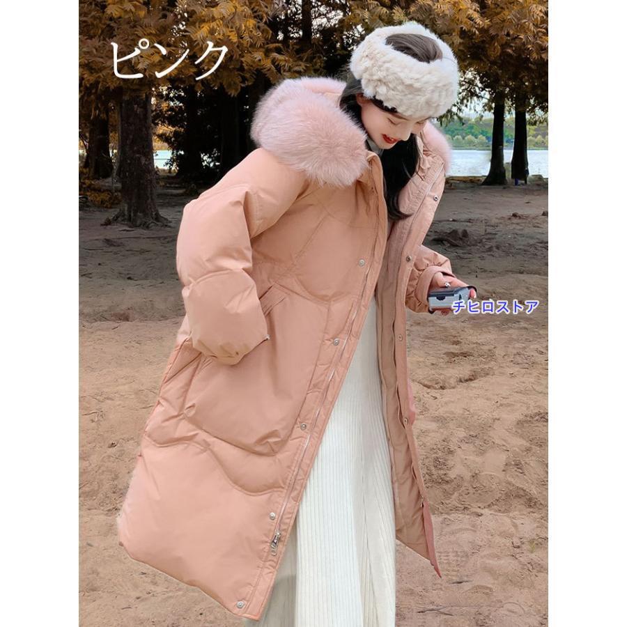 ダウンコート レディース ロング ベンチコート フード アウター