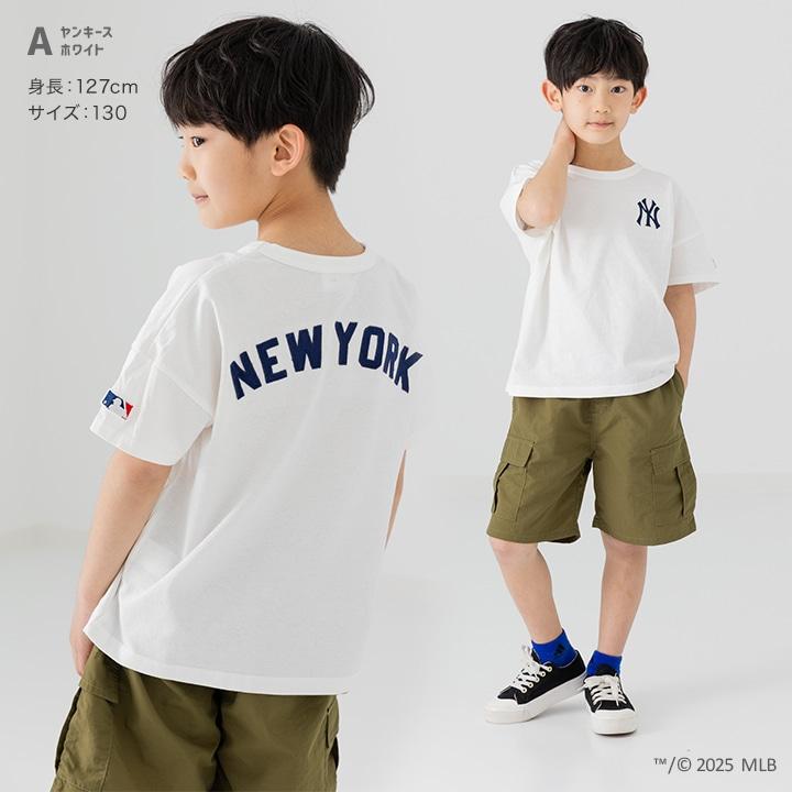 MLB キッズ Tシャツ 半袖 子供服 男の子 ドジャース ヤンキース ベビー 女の子 ロゴ 刺繍 夏服 90 100 110 120 130 140 150cm [M便 1/1 ...