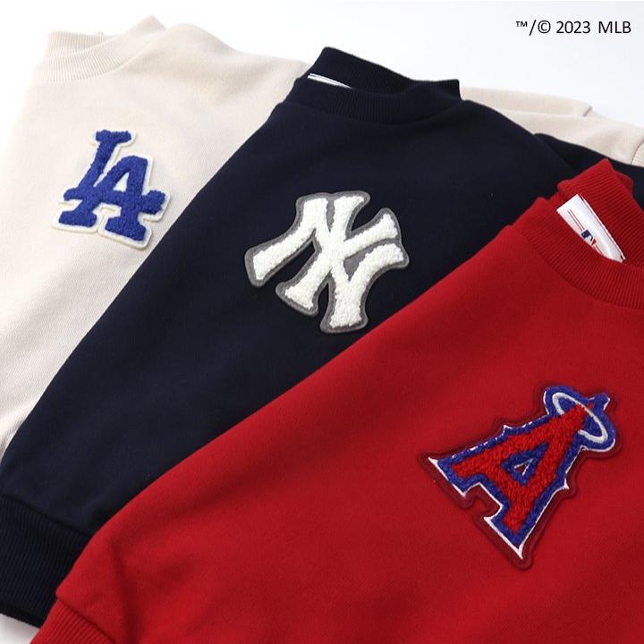 MLB トレーナー ベビー服 子供服 キッズ 男の子 女の子 ロゴ 裏毛 ヤンキース ドジャース エンゼルス 秋 90 100 110 120 130 140 150cm [M便 1/1 ...