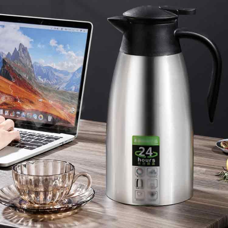 魔法瓶 卓上ポット 真空断熱 2.0L 2リットル 大容量 ステンレス 保温 保冷 ポット おしゃれ 持ち運び 注ぎやすい 洗いやすい 省エネ ...