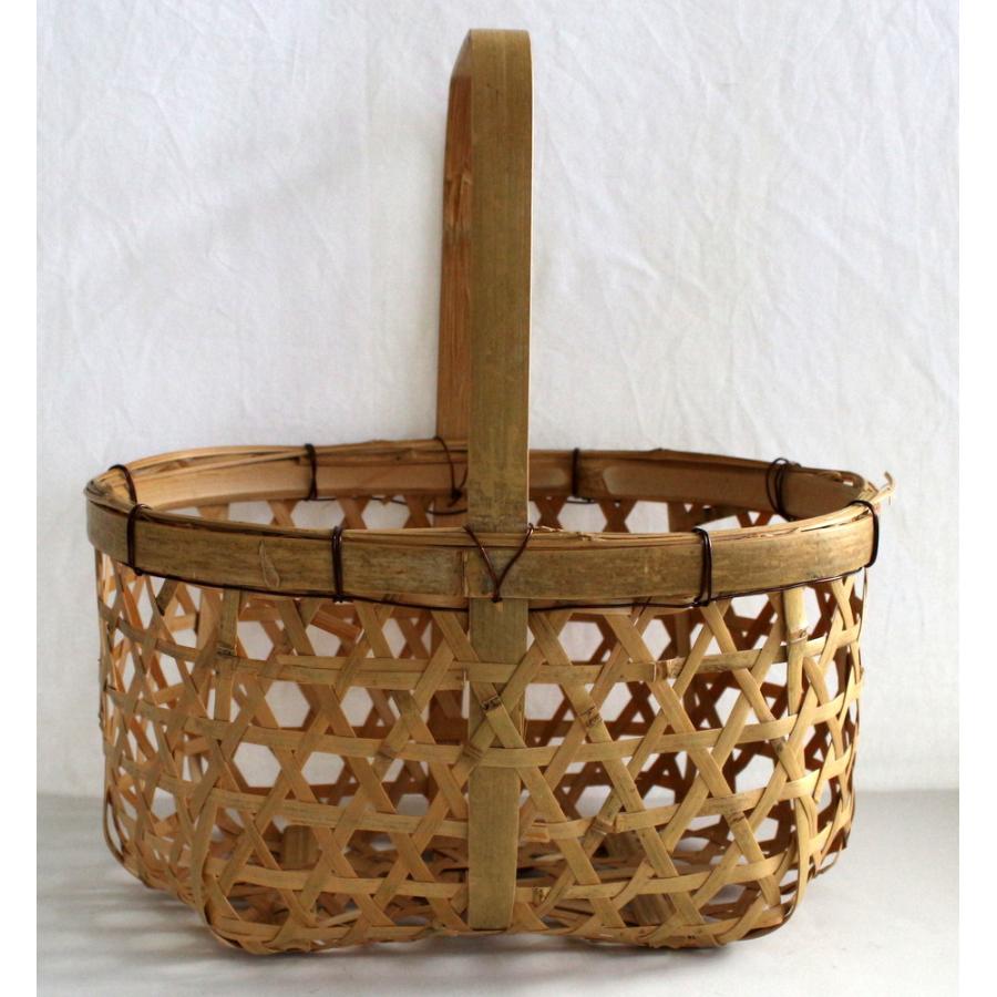 1049/中古/竹細工・竹籠 持ち手付き竹かご 1個 ★ささくれや色ムラ、表面がはがれたところがあります。 : 1049 : 地産の黒部Yahoo!店 - 通販 - Yahoo!ショッピング
