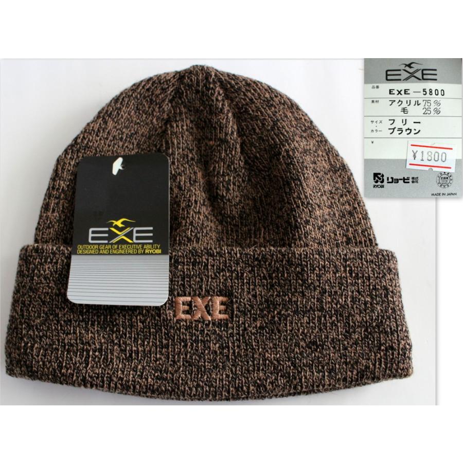 1154/店頭販売品/RYOBI リョービ EXE−5800 ニットキャップ フリーサイズ 色：ブラウン アクリル75％.毛25％ ★釣り、帽子 : 地産の黒部Yahoo!店 - 通販 ...