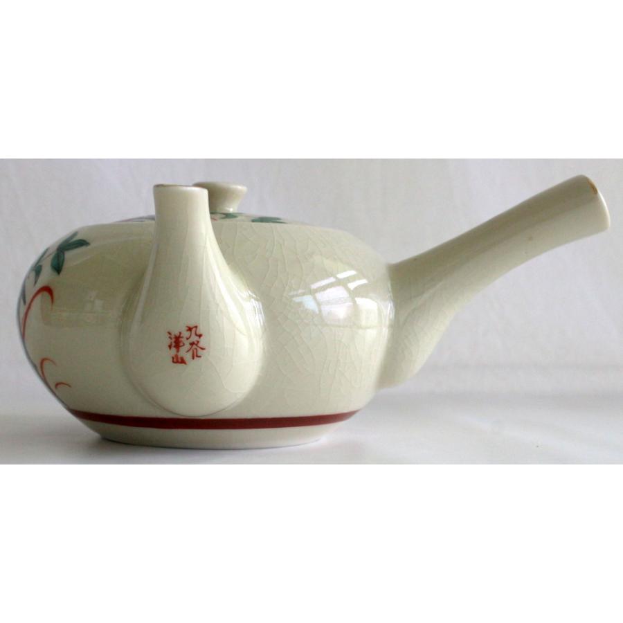 九谷焼 1254/未使用品/九谷焼 九谷洋山 急須 湯呑み 4客 茶器セット ★絵柄：紅白椿と鶯 : 地産の黒部Yahoo!店 - 通販 - Yahoo!ショッピング