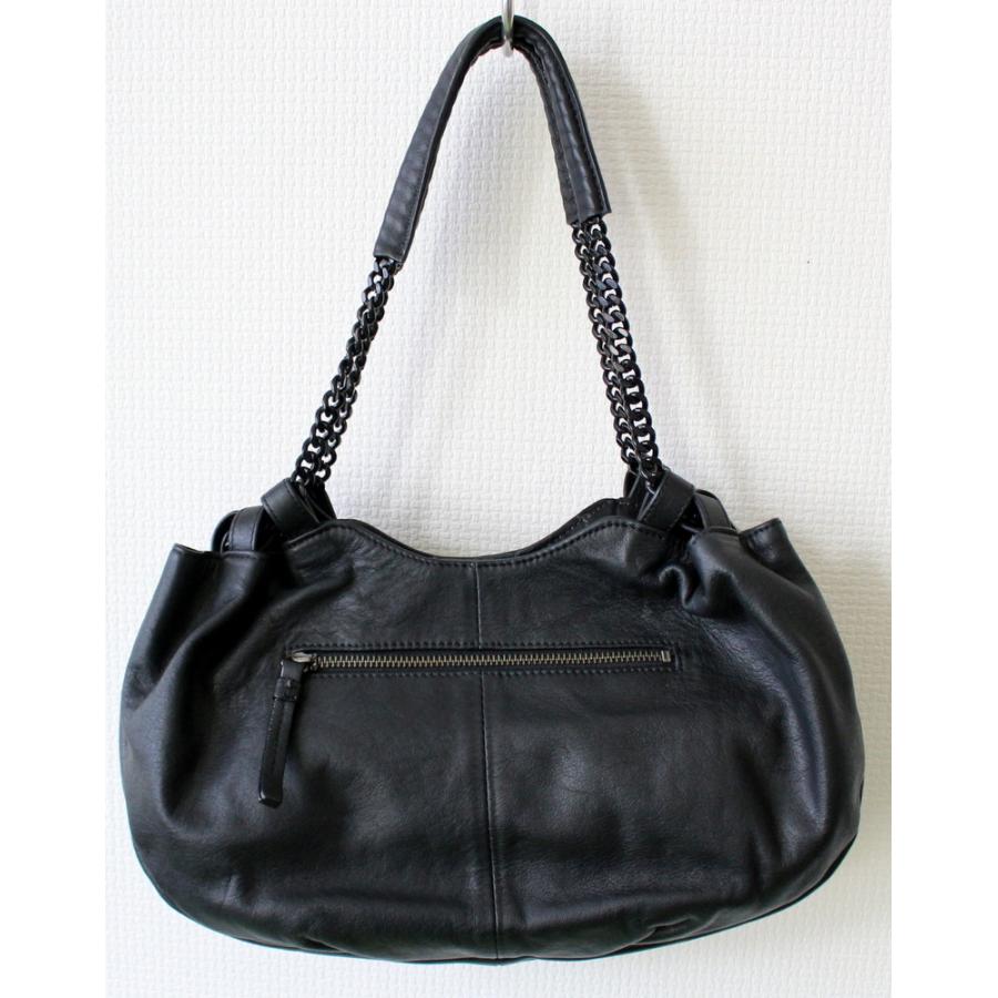 agnes b． VOYAGE 1270/中古/agnes VOYAG Eアニエスベーボヤージュ ショルダーバック ブラックレザー ブラックチェーン 牛革100％ : 地産の黒部Yahoo!店 ...