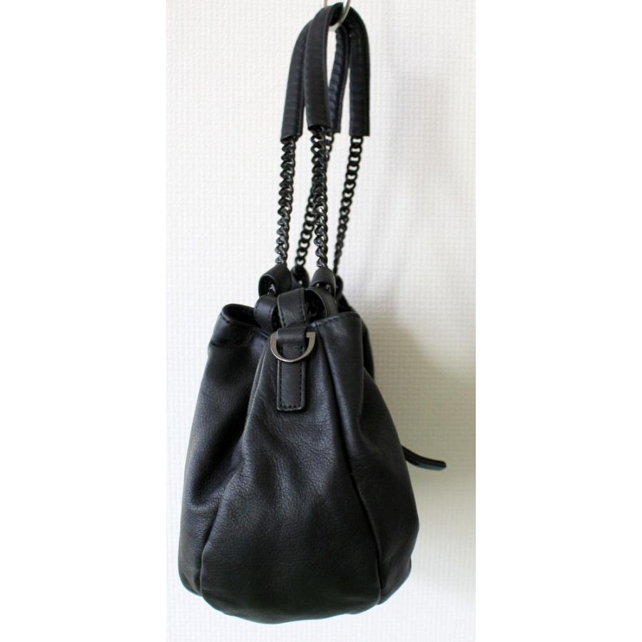 agnes b． VOYAGE 1270/中古/agnes VOYAG Eアニエスベーボヤージュ ショルダーバック ブラックレザー ブラックチェーン 牛革100％ : 地産の黒部Yahoo!店 ...