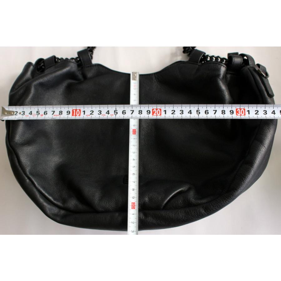 agnes b． VOYAGE 1270/中古/agnes VOYAG Eアニエスベーボヤージュ ショルダーバック ブラックレザー ブラックチェーン 牛革100％ : 地産の黒部Yahoo!店 ...