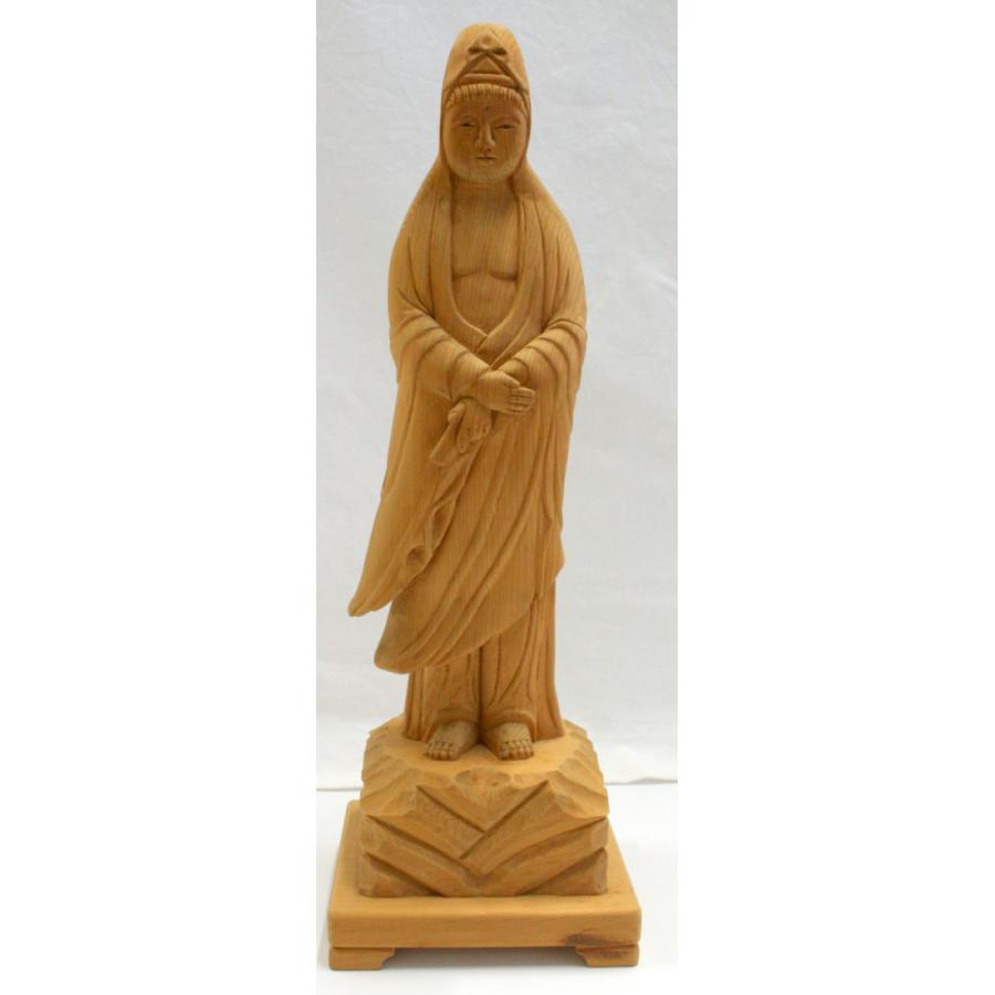 1334/中古/白木手彫 白衣観音像 約37cm ※白衣観音様.白衣観音菩薩.仏像. 木像.木彫り.木造り.彫刻.オブジェ.置物 : 地産の黒部Yahoo!店 - 通販 - Yahoo!ショッピング