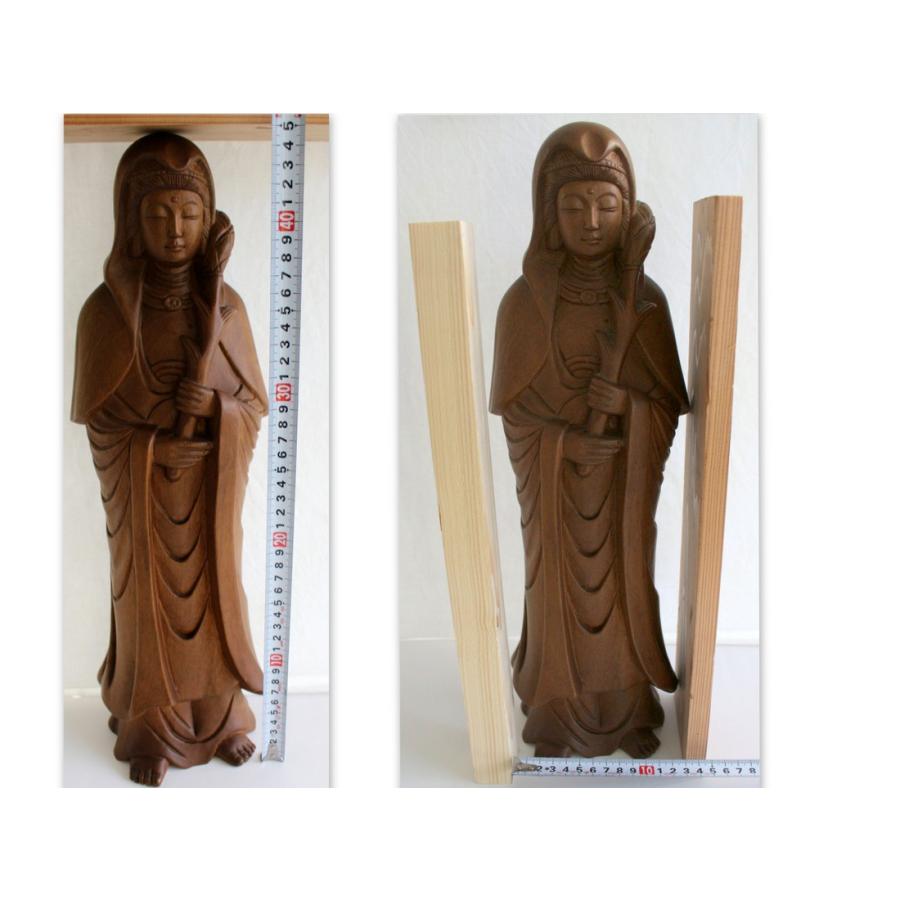 1335/中古/観音菩薩像 約45.5cm ※観音菩薩様.仏像. 木像.木彫り.木造り.彫刻.オブジェ.置物 : 地産の黒部Yahoo!店 - 通販 - Yahoo!ショッピング