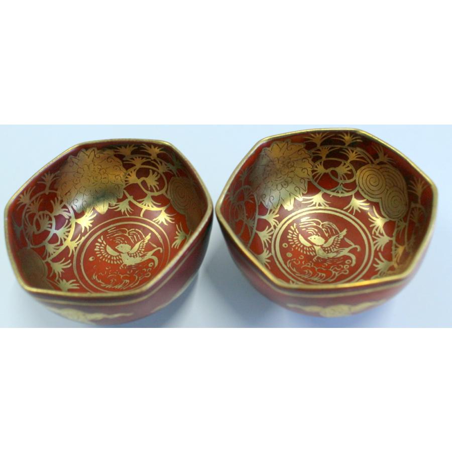 九谷焼 1424/中古/九谷焼 赤絵金彩鳳凰 盃(ぐい呑・お猪口) 2客セット : 地産の黒部Yahoo!店 - 通販 - Yahoo!ショッピング