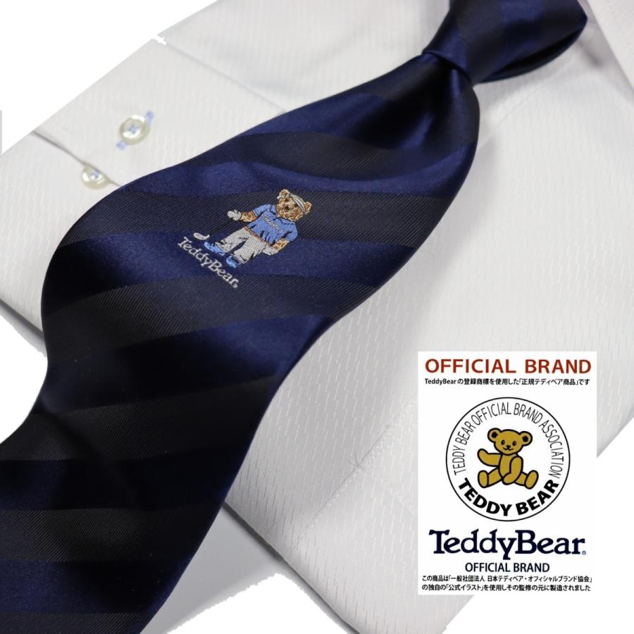 TeddyBear SPORTS BRAND ネクタイ ブランド テディベア くま キャラクター スポーツ 部活 ゴルフ ストライプ柄 ...