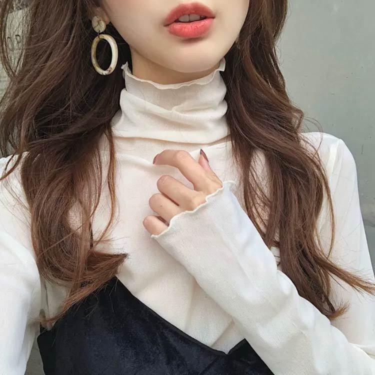 インナー シアー トップス 透け タートルネック ハイネック 大きいサイズ 長袖 レイヤード 肌着 下着 重ね着 きれいめ レイヤードトップス レディ :qz1771:chobo - 通販 ...