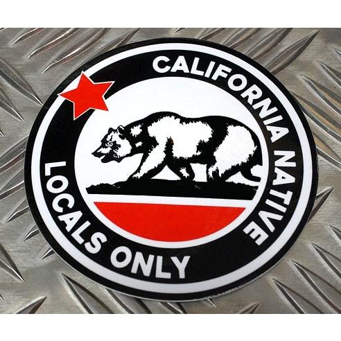 カリフォルニア ステッカー ローカルズオンリー California Locals Only グリズリー ベアー アメリカ雑貨 アメリカン雑貨 ...