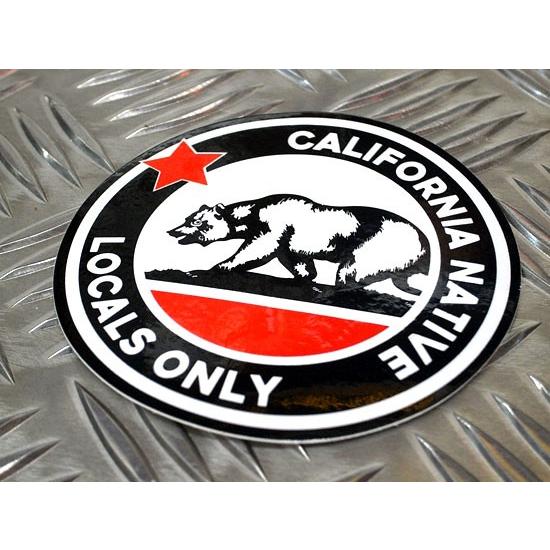 カリフォルニア ステッカー ローカルズオンリー California Locals Only グリズリー ベアー アメリカ雑貨 アメリカン雑貨 ...
