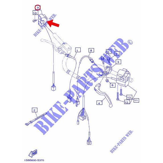 YAMAHA 純正 フィリピン仕様XTZ125 ハンドルスイッチ #1SB-H3975 YAMAHA 純正 フィリピン仕様XTZ125 ハンドルスイッチ #1SB-H3975
