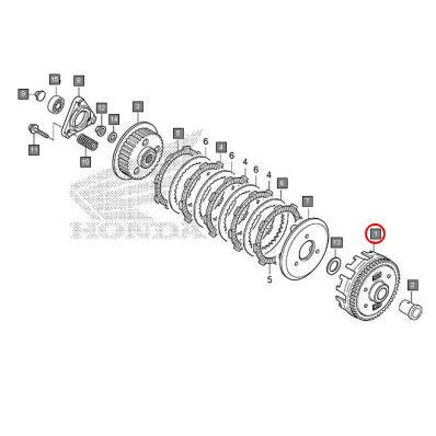 HONDA 純正 HORNET2.0/CB200X クラッチアウターCOMP #22100-K38-941 : 22100-k38-941 : Chopsヤフーショップ - 通販 ...