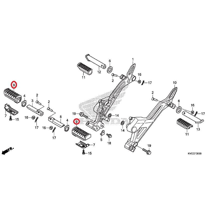 HONDA 純正 CBF125R メインステップラバー 50661-KW7-900 : 50661-kw7-900 : Chopsヤフーショップ - 通販 - Yahoo!ショッピング