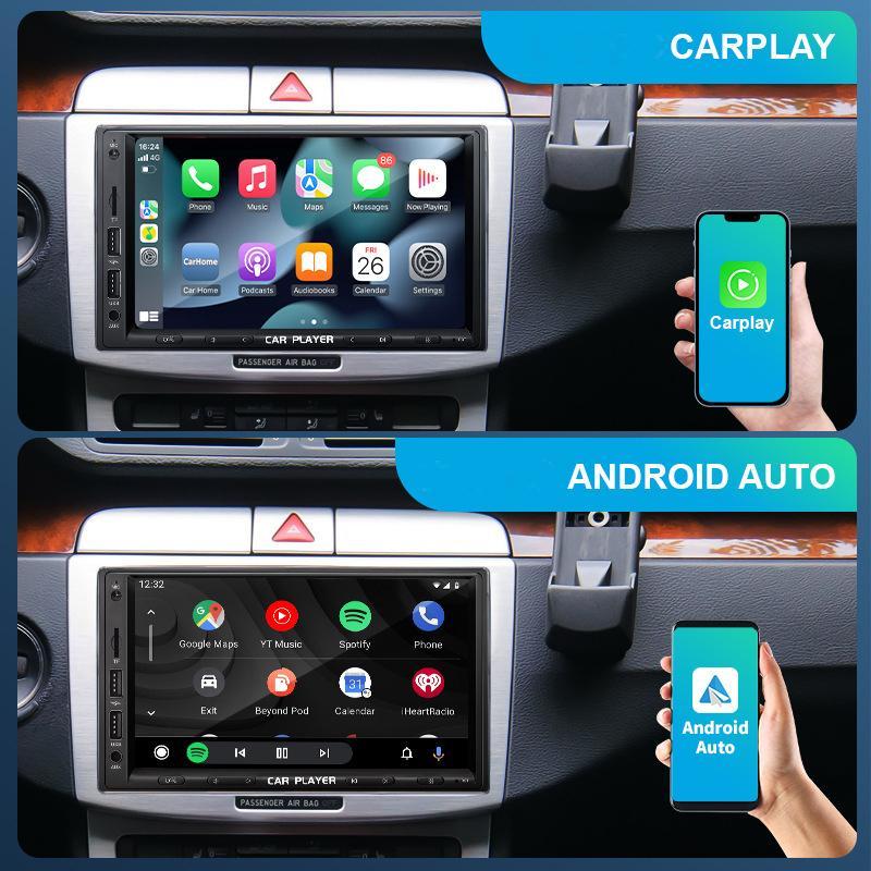 ディスプレイオーディオ カーオーディオ ワイヤレス carplay android auto 7インチミラーリング autolink 2DIN bluetooth/USB/SD/ラジオ DSP ...