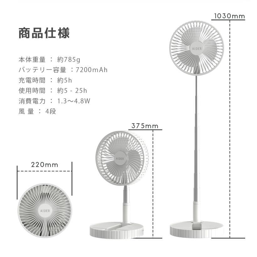 扇風機 サーキュレーター dcモーター 小型 卓上扇風機 充電式 静音 強力 節電 USB 熱中症対策 ギフト スマホ充電 省エネ 暑さ対策 送料無料 : chorakuka - 通販 ...