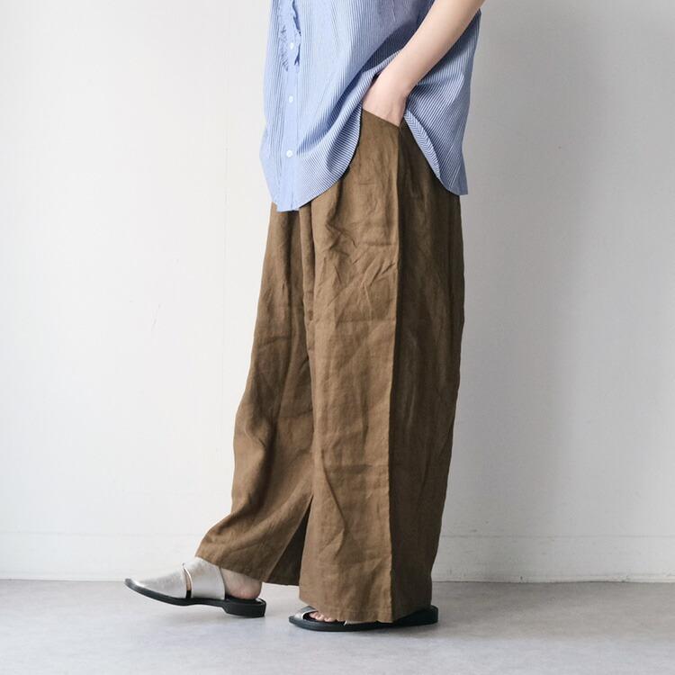 ドゥーブルー doux bleu リネンタック ワイドイージーパンツ 2525-057 (2025SS 春夏) : Chouquette Yahoo!ショップ - 通販 - Yahoo!ショッピング