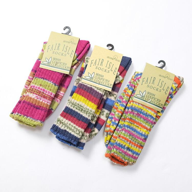 GRANGE CRAFT グランジクラフト フェアアイル ソックス 靴下 アイルランド FAIRISLE-W-5F 2025AW 秋冬 再入荷 ...
