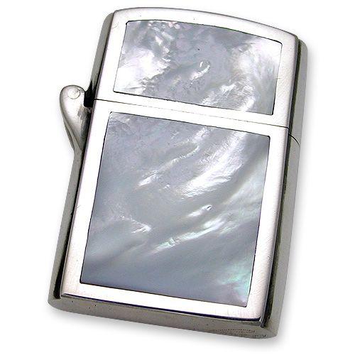 STANLEY GUESS(スタンリーゲス)：1 Piece Shell Inlaid Zippo/Plain Hinge(1ピースシェルイン ...