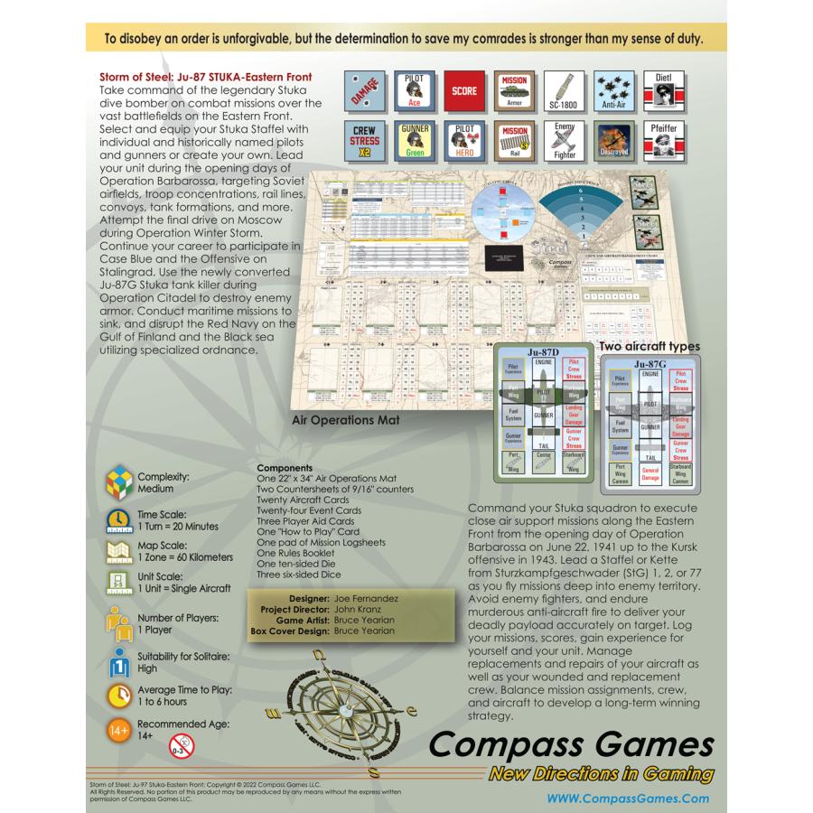 ＊和訳有＊ Compass: Storm of Steel: Ju-87 STUKA, Eastern Front : クロノノーツゲーム - 通販 - Yahoo!ショッピング