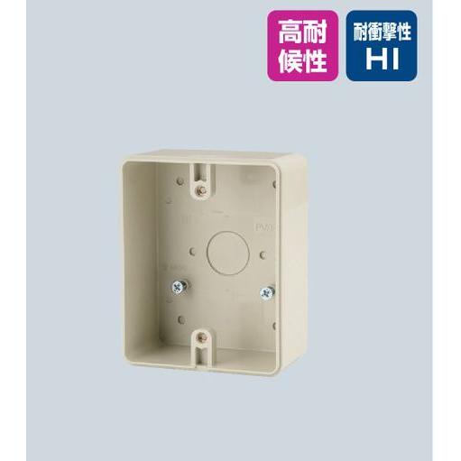 未来工業 PVR-W0BCJ 露出スイッチボックス防水コンセント用（ベージュ） : あったデンキ - 通販 - Yahoo!ショッピング