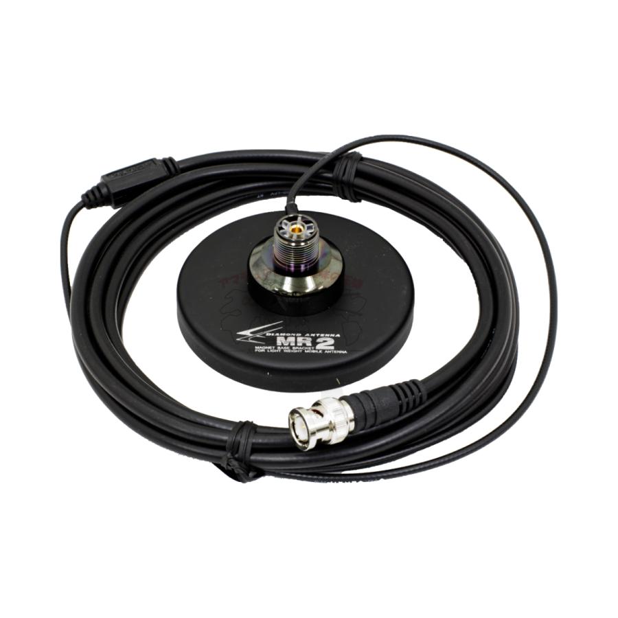 第一電波工業 MR2B ダイヤモンド モービル用基台 マグネットベース ケーブル付き 1.5D-Q-SUPER+3.5D-LFV 4m MJ ...