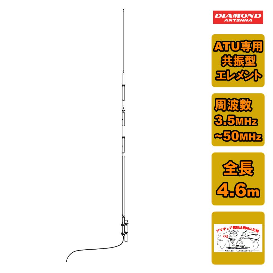 第一電波工業 CPATU ダイヤモンド 3.5〜50MHz帯屋外型オートチューナー（ATU）専用エレメント : 中部特機産業ヤフー店 - 通販 - Yahoo!ショッピング