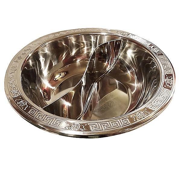 ステンレス リム付き2槽火鍋 30cm IH対応 : 中華の扉 - 通販 - Yahoo!ショッピング