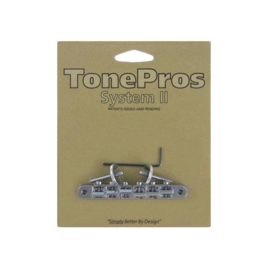 TonePros AVR2-C TonePros Replacement ABR-1 Tuneomatic クローム ギター用ブリッジ ...