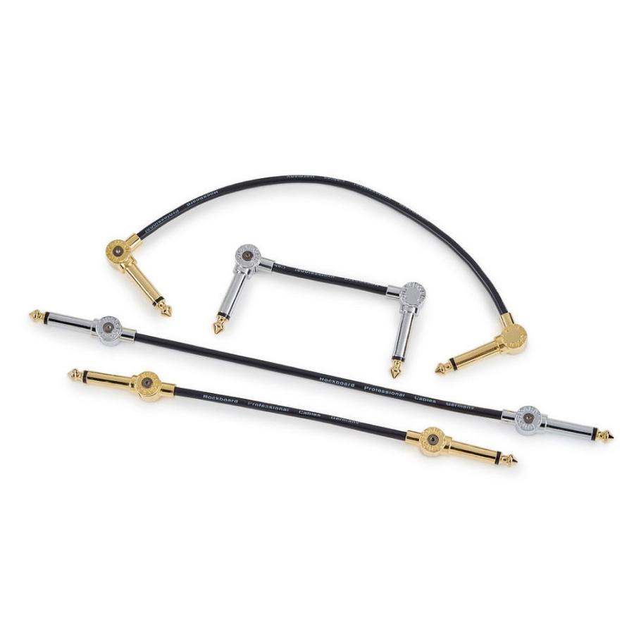 RockBoard RBO CAB PW SET CR PatchWorks Solderless Patch Cable Set 300 cm + 10 Plugs Chrome ソルダー ...