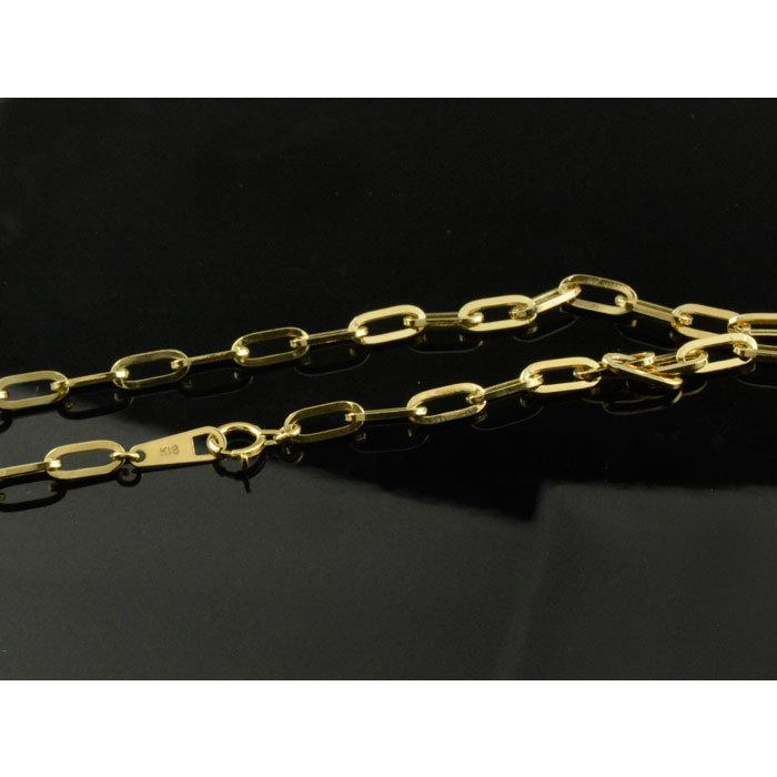 18金 ペーパークリップ チェーン ネックレス ゴールド 50cm 18金 ペーパークリップ チェーン ネックレス ゴールド 50cm