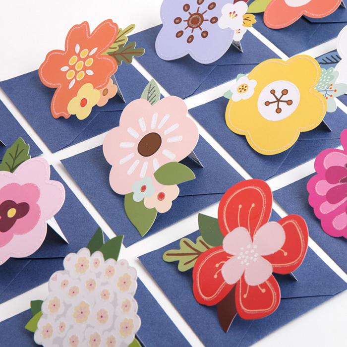 メッセージカード グリーティングカード バースデーカード 12枚 セット 封筒 立体 フラワーカード 花 バレンタイン お祝い : CINC SHOP ヤフーショッピング店 - 通販 ...