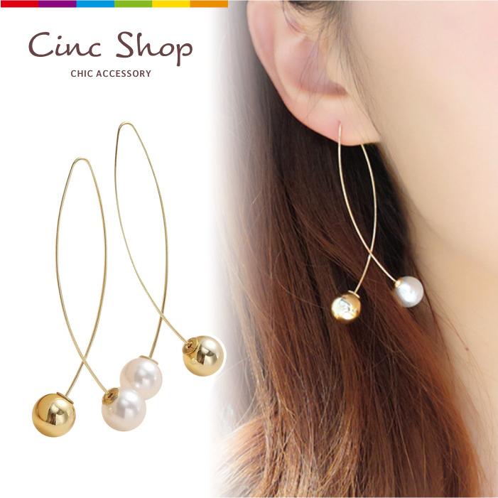 ピアス フックピアス バーフック パール ゴールド ロング シンプル 華奢 上品 清楚 結婚式 大きめ お呼ばれ : CINC SHOP ヤフーショッピング店 - 通販 - Yahoo!ショッピング