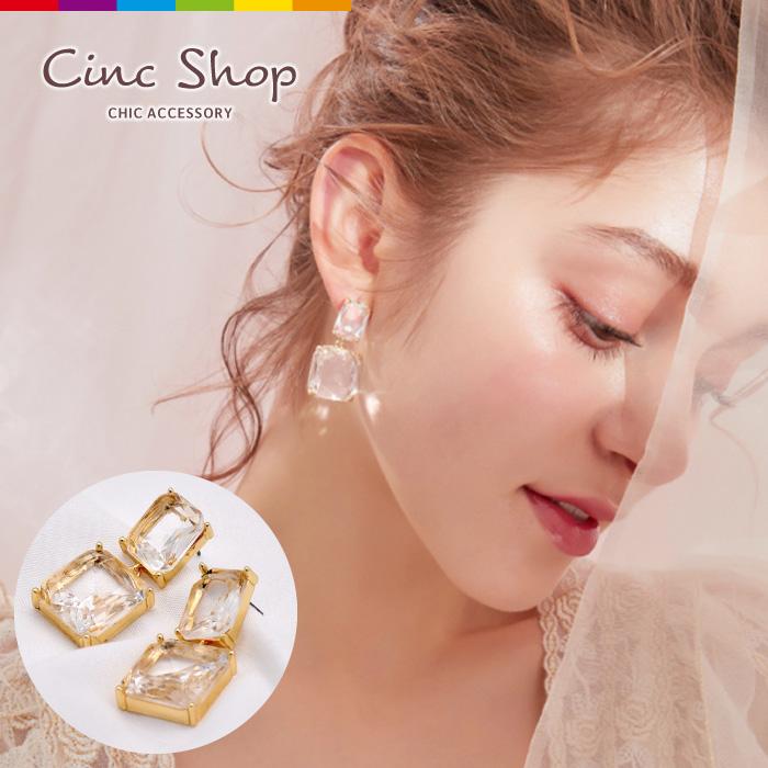 ピアス レディース クリア スクエア 透明 揺れる レディース 大人 かわいい おしゃれ パーティー 記念日 ドロップピアス :cinc-y-2544:CINC SHOP ヤフーショッピング店 ...