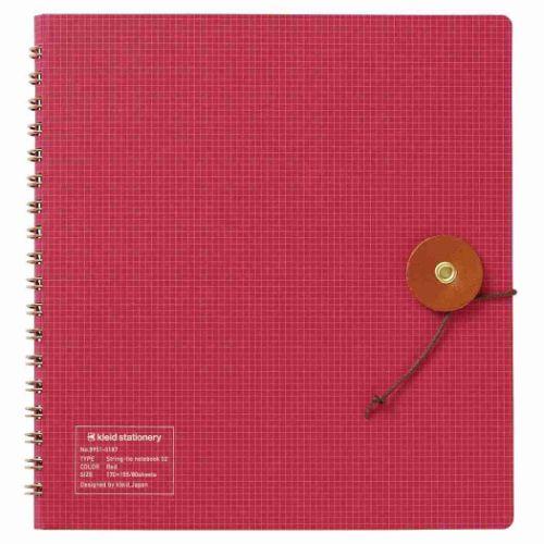 方眼ノート kleid クレイド String-tie notebook 02 Red おしゃれ文具 テレワーク 大人 仕事 ビジネス ...