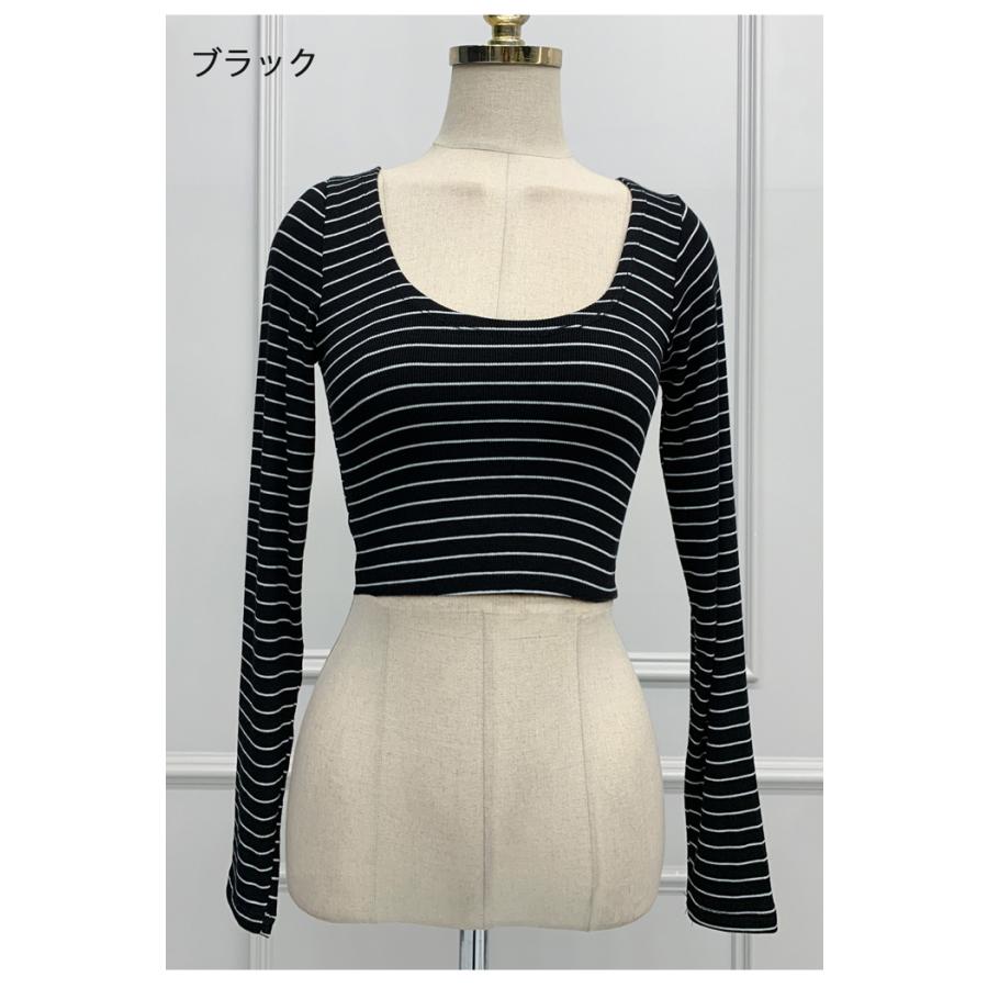 【全2色】ストライプ長袖カットソー アイボリー ブラック 【241112top1】(jmam )(241112) : CINNAMON GIRL - 通販 - Yahoo!ショッピング