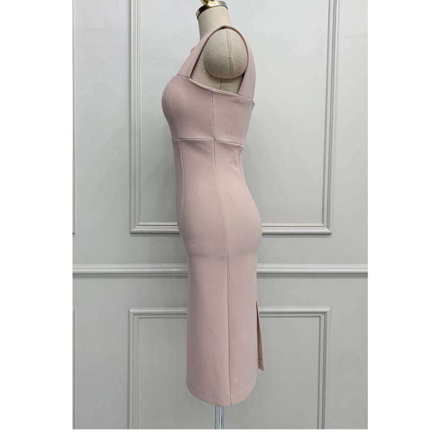 《新作10％OFF 5/15(木) 11:59迄》【全2色】ミディアム丈スリットタイトワンピース ブルー インディ―ピンク S/M/L【250505op5】( jmam )(250507 ...