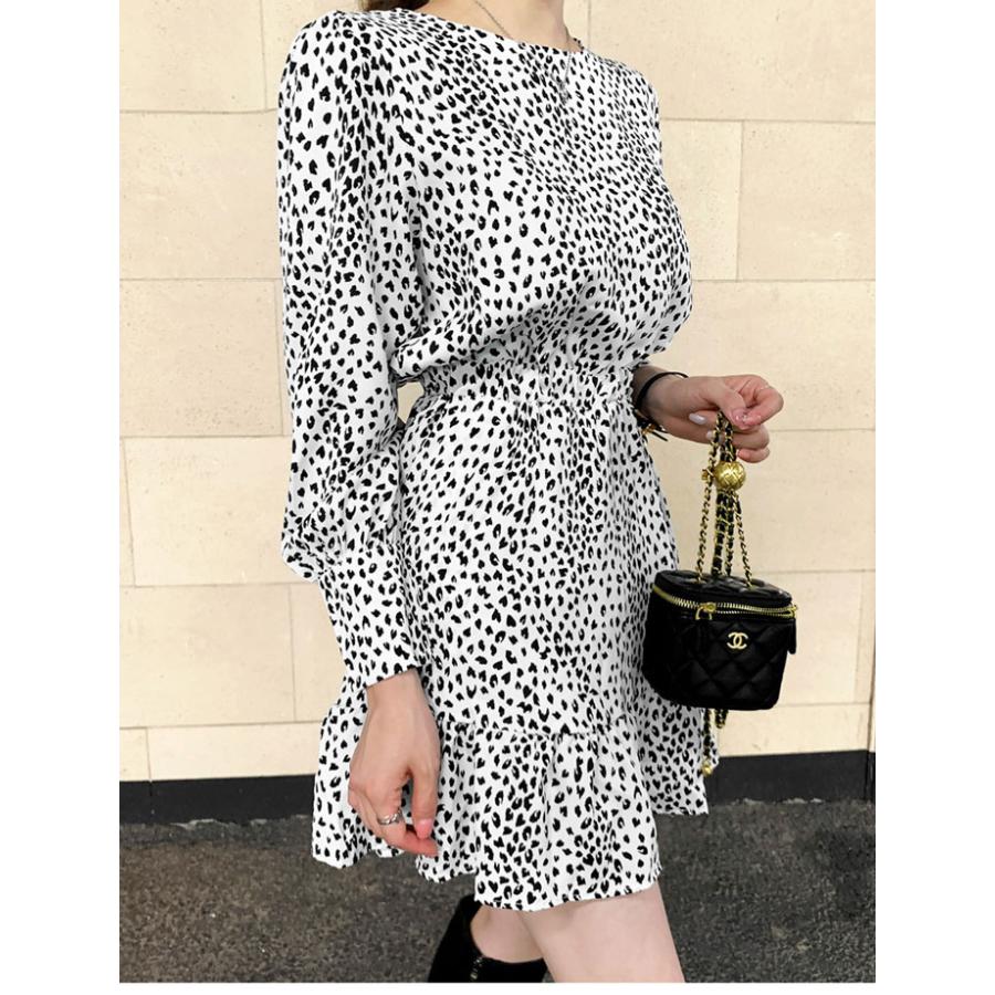 【全3色】レオパード長袖ワンピース ホワイト ブラック ブラウン 【leopard-dr376】( sb )(230829) : CINNAMON GIRL - 通販 - Yahoo!ショッピング