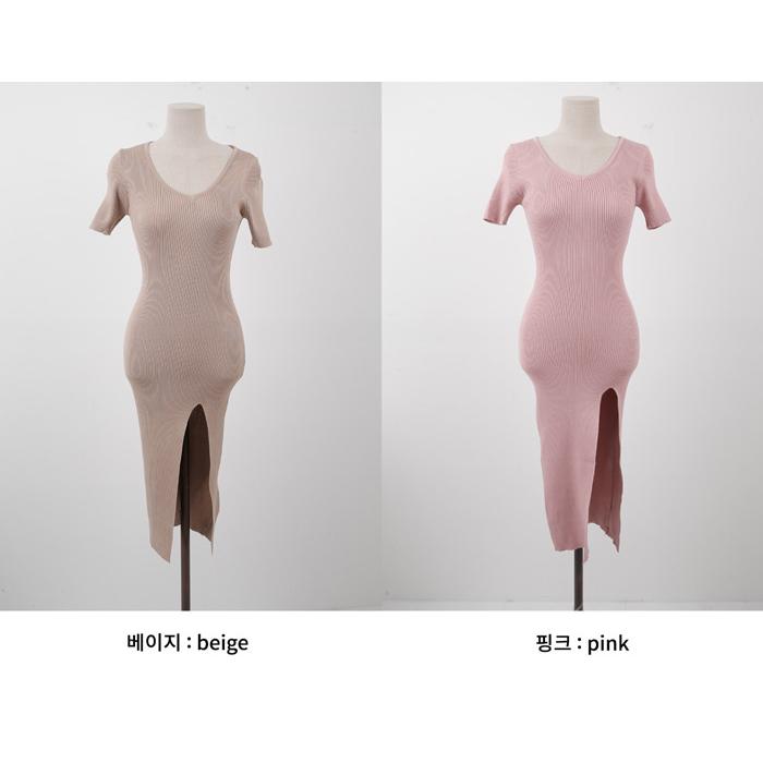 《新作10％OFF 4/15(火) 11:59迄》【全4色】ミディアム丈タイト半袖ワンピース ベージュ ピンク スカイブルー ブラック【midi-250319op】( lam )(250407 ...