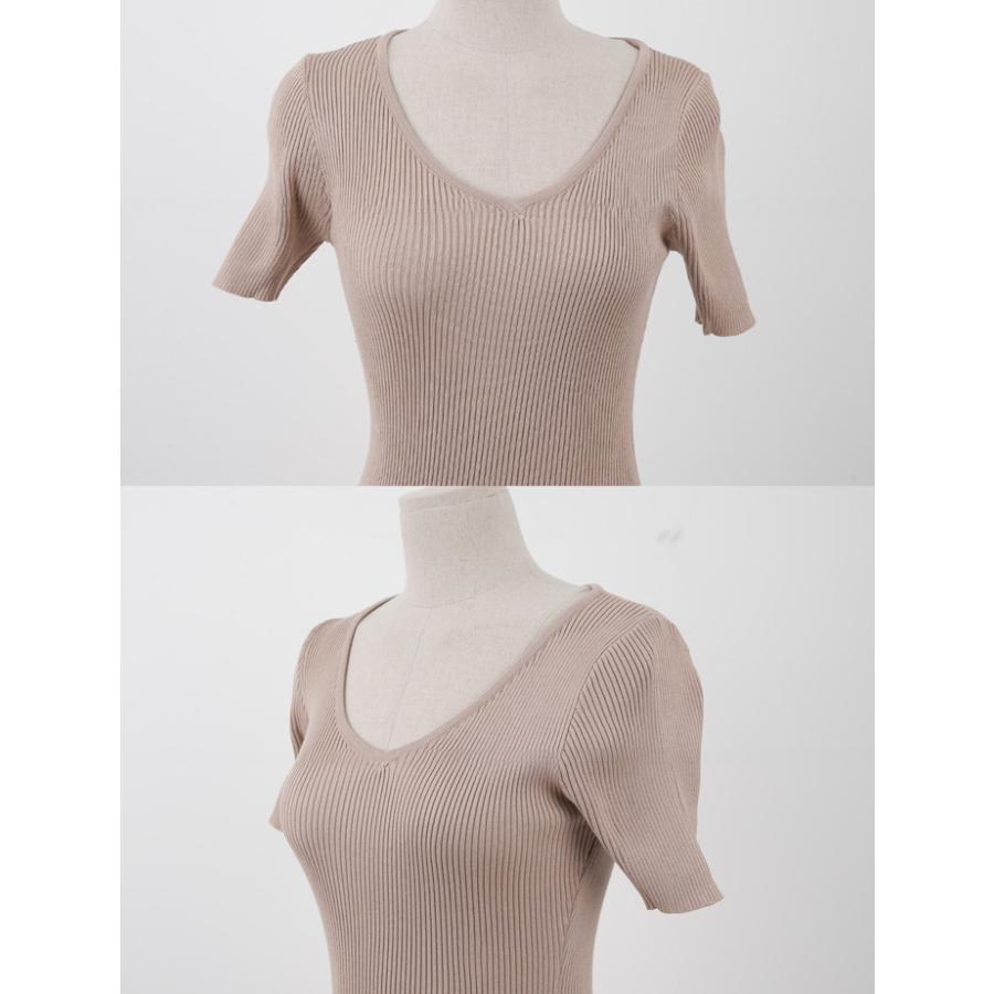 《新作10％OFF 4/15(火) 11:59迄》【全4色】ミディアム丈タイト半袖ワンピース ベージュ ピンク スカイブルー ブラック【midi-250319op】( lam )(250407 ...