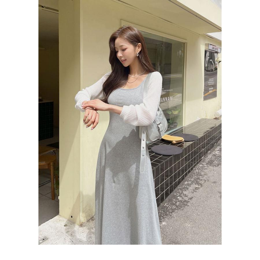 【全3色】シンプルロングワンピース ピンク グレー ブラック【pobu-0429ghrop】( lam )(240510 ...