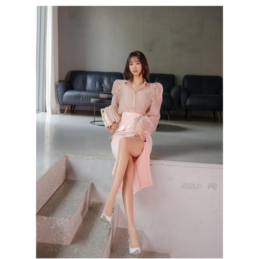 【PREMIUM】【最高級★LUXURY STYLE】【全3色】シースルーブラウス アイボリー ピンク ブラック【roni-t4219top】( vdh )(240222 ...