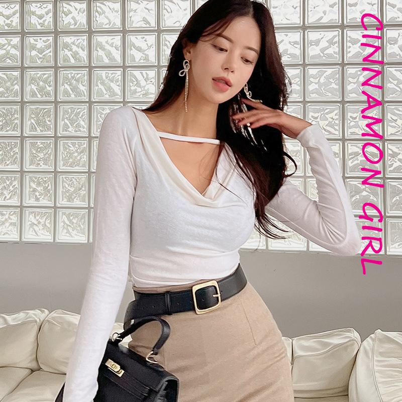 【全3色】シャーリング長袖カットソー アイボリー ベージュ ブラック 【two-1016atop】( lam )(241023) : CINNAMON GIRL - 通販 - Yahoo!ショッピング