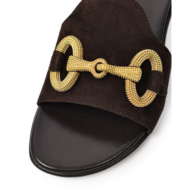 il sandalo of capri Sandalo【イル サンダロ】オープントゥゴールドビットサンダル SL058 GOLD SUEDE ...