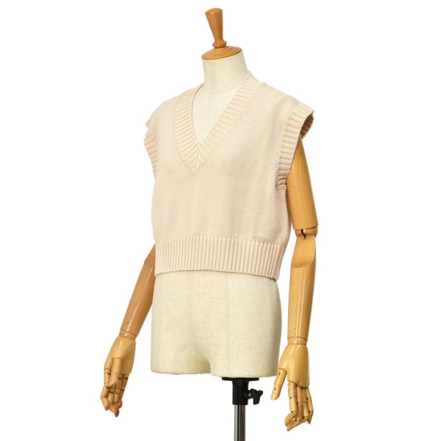 roberto collina【ロベルト コリーナ】スリーブレスVネックニット T10016 30 CIPRIA コットン ベージュ ...