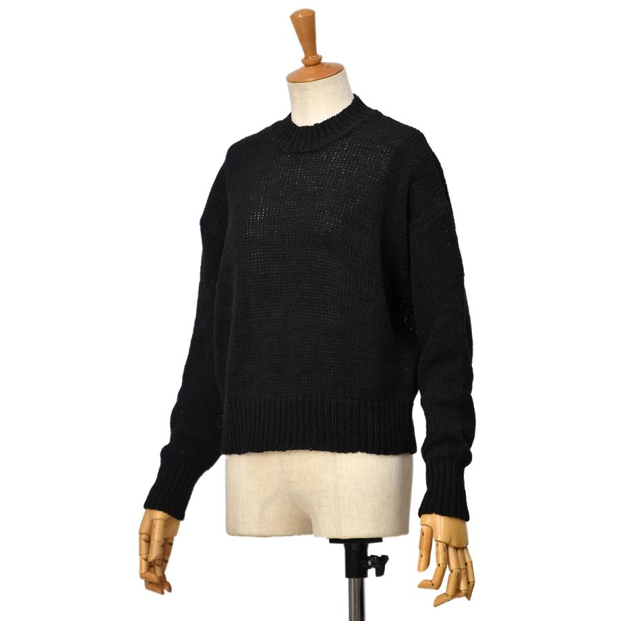 ROBERTO COLLINA roberto collina【ロベルト コリーナ】クルーネックニット B41001 09 NERO コットン ポリアミド ブラック : Cinq ...